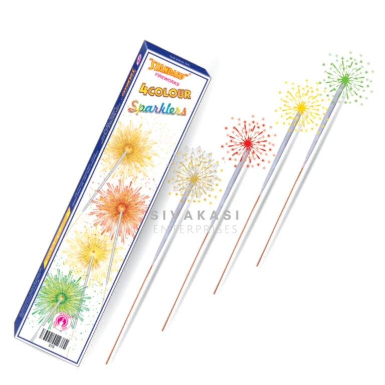 4 Colour Sparklers (12 CM 10 Pcs) - Sivakasi Crackers & Fireworks ...